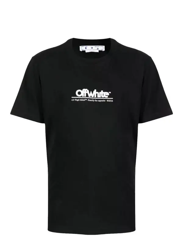 Off-White Logo-embroidered T-shirt - Black