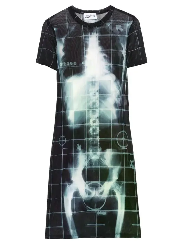 JEAN PAUL GAULTIER Squeletor Mini Dress - Black
