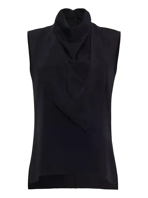 Adam Lippes Silk Top - Black