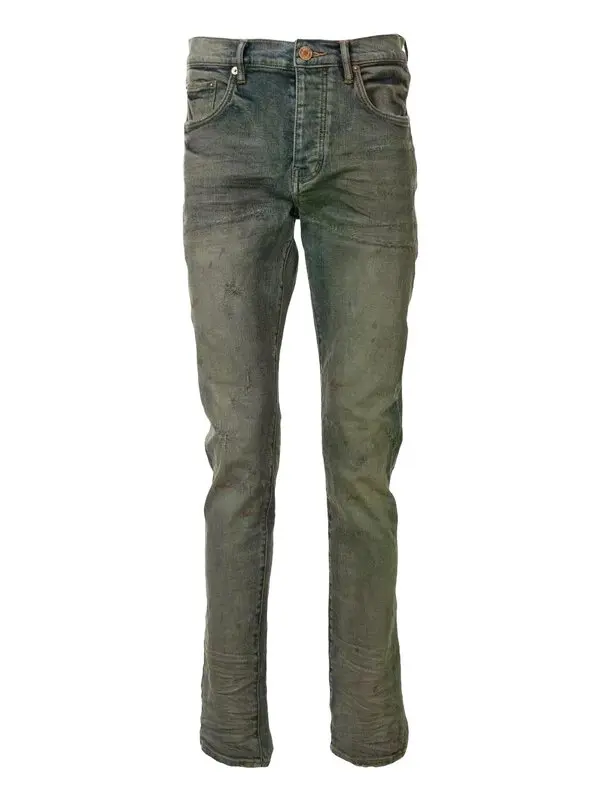 PURPLE BRAND Oil Repair Skinny Jeans - Blue