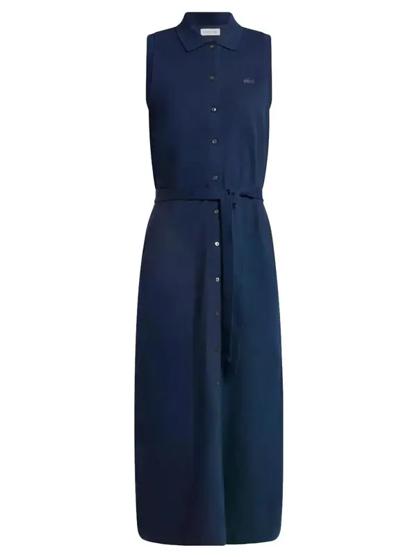 Lacoste Logo-patch Cotton Dress - Blue