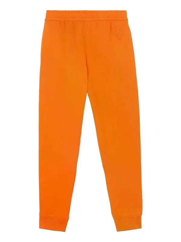 Burberry Logo Patch Cotton Track Pants - Orange