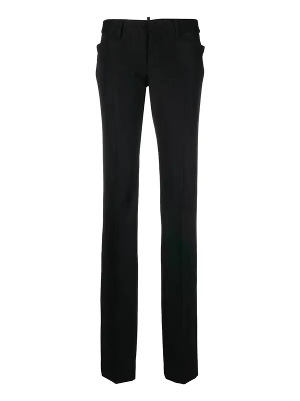 Dsquared2 Slim-cut Virgin Wool Trousers - Black