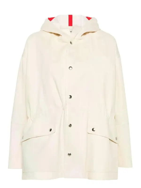 Plan C Hooded Twill Parka Jacket - Neutrals