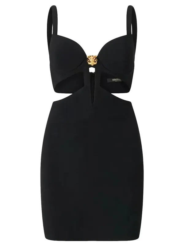 Roberto Cavalli Cut-out Mini Dress - Black