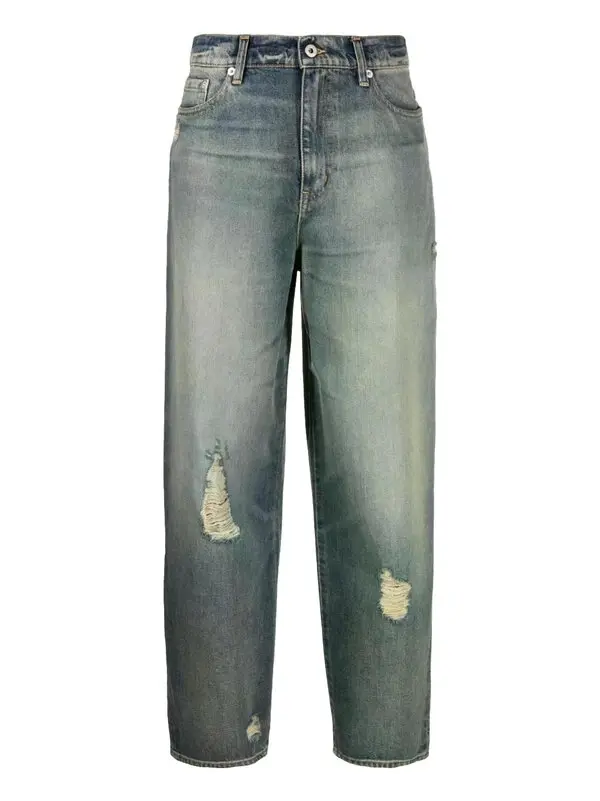 Kenzo Mid-rise Tapered Jeans - Blue