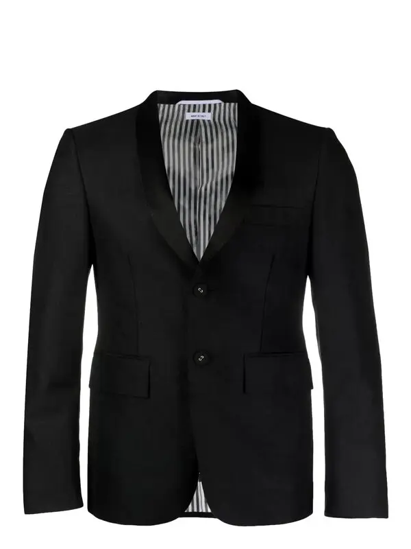 Thom Browne Shawl-collar Single-breasted Blazer - Black