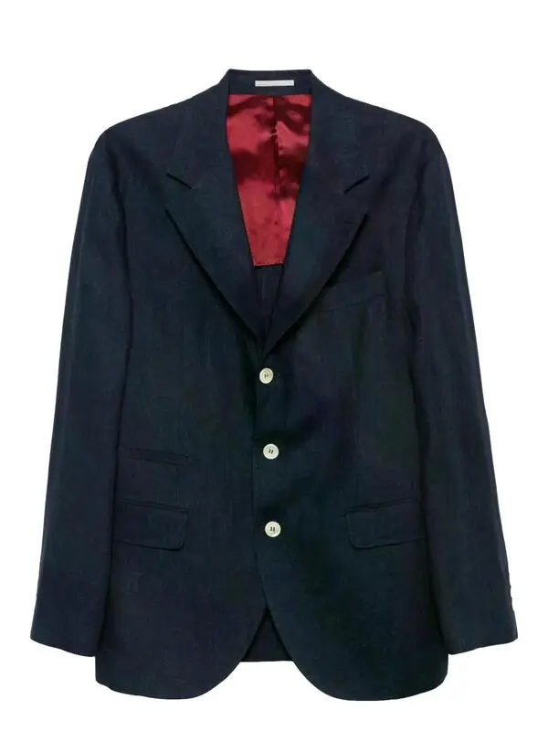 Brunello Cucinelli Linen Blazer - Blue