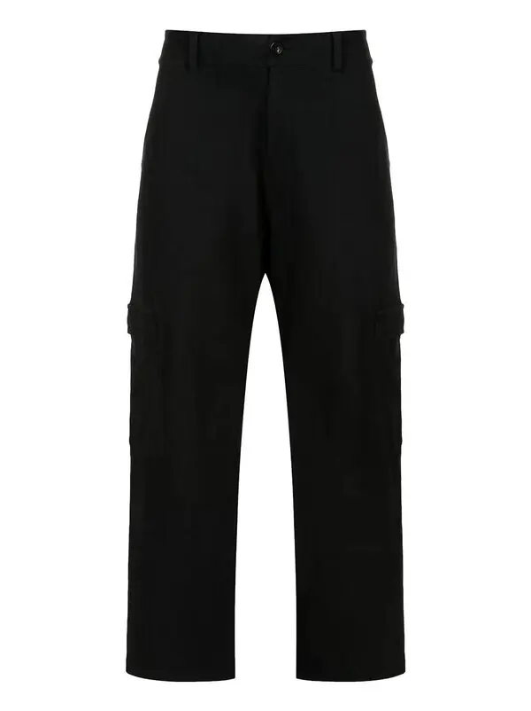 AMIR SLAMA Paneled Wide-leg Cargo Trousers - Black
