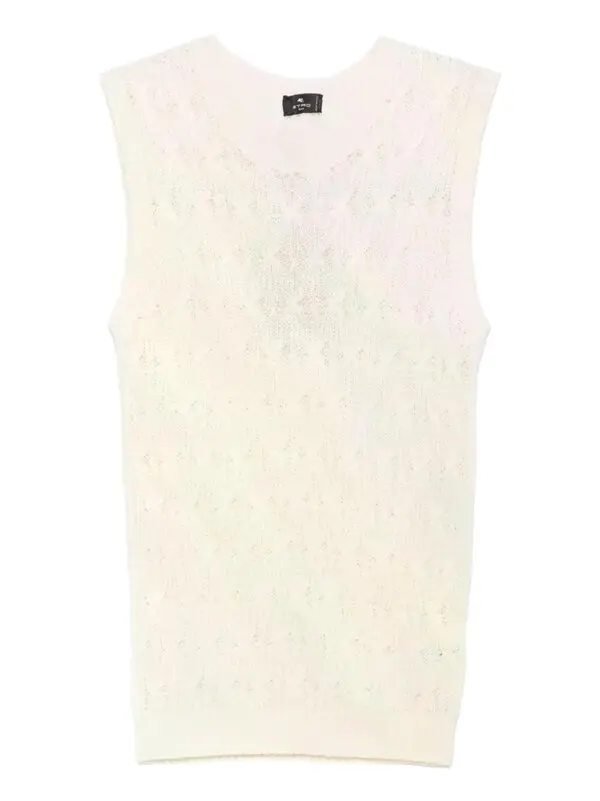 Etro Open-knit Vest - Neutrals