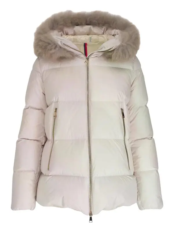 Moncler Laichefur Parka Coat - Neutrals