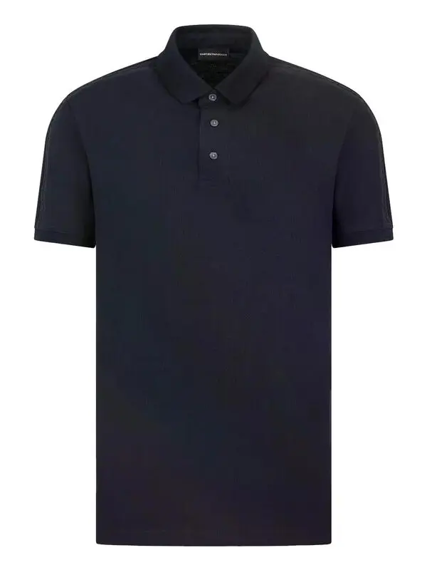 Emporio Armani Logo-tape Polo Shirt - Blue
