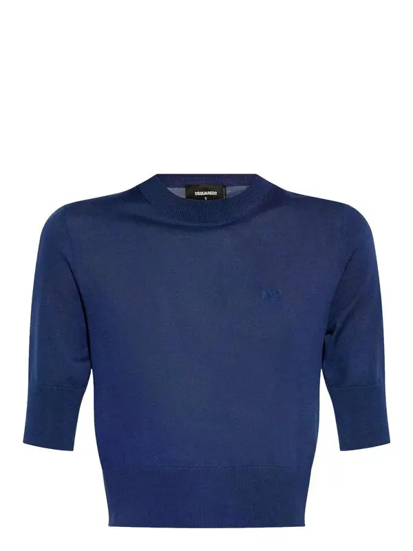Dsquared2 Logo-embroidered T-shirt - Blue