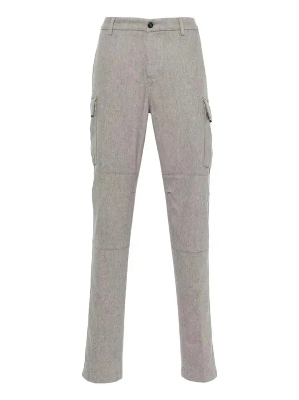 Eleventy Straight-leg Cargo Trousers - Grey