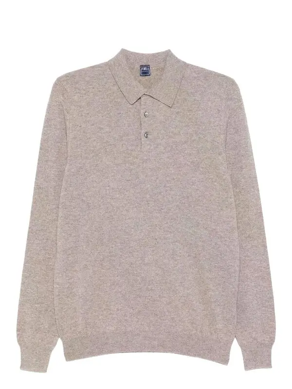 Fedeli Cashmere Polo Shirt - Grey