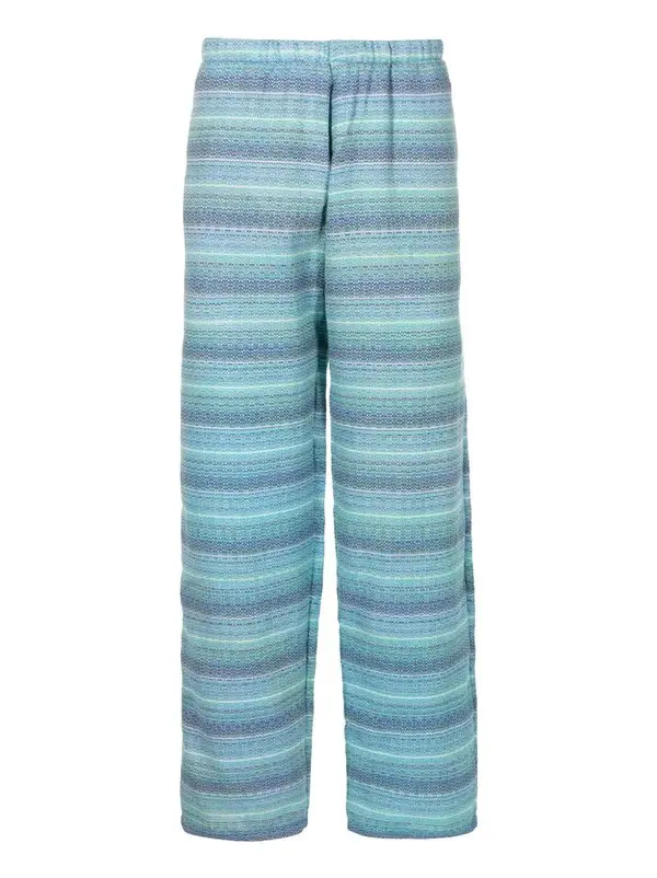 AMIR SLAMA Striped Jacquard Trousers - Blue