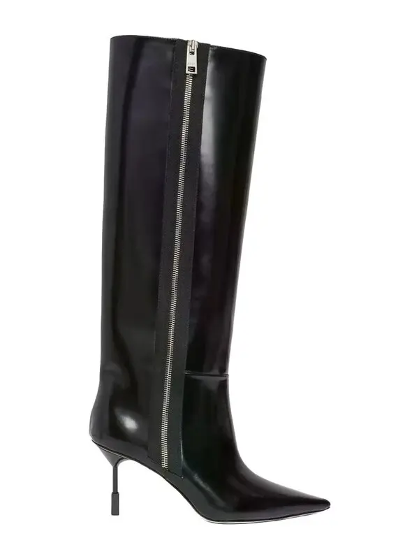MSGM Pointed-toe Leather Boots - Black