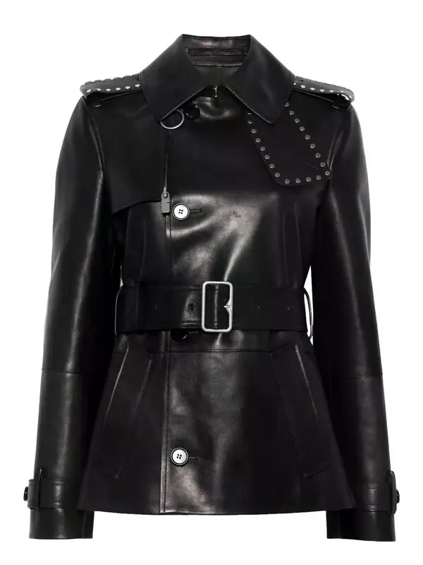 Burberry Leather Jacket - Black