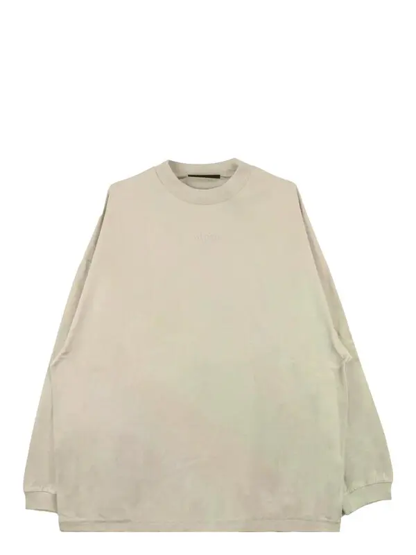 Fear Of God Logo-embroidered Long-sleeve T-shirt - Neutrals