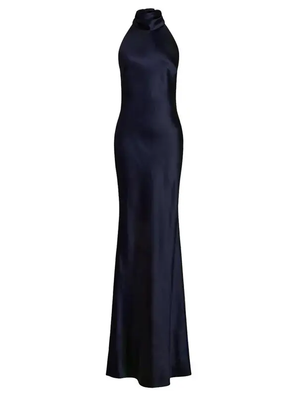 Ralph Lauren Satin-finish Sleeveless Dress - Blue