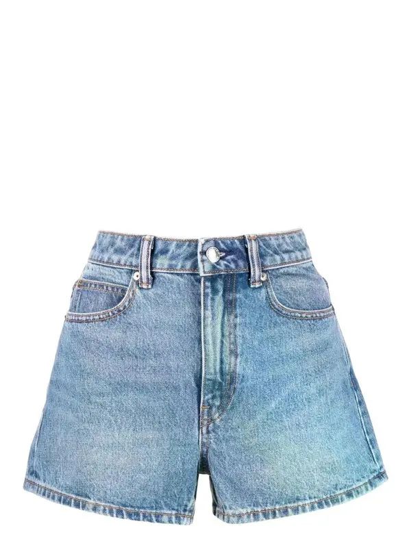 Alexander Wang Shorty High-rise Denim Short - Blue