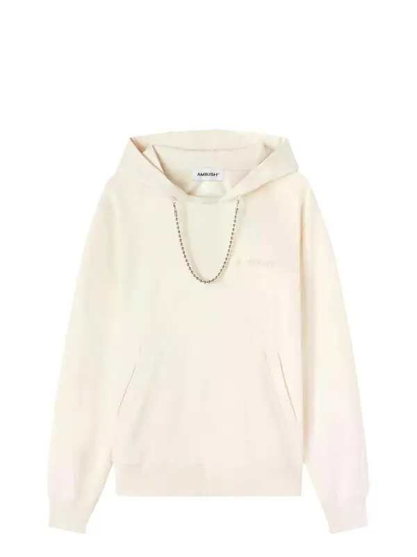 AMBUSH Ball-chain Organic Cotton Hoodie - Neutrals