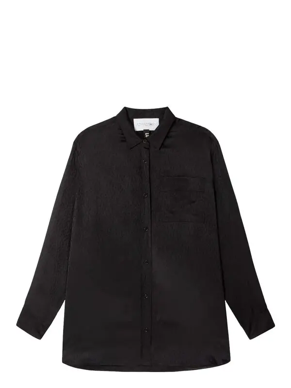 AZ FACTORY Lounge Polka-dot Jacquard Shirt - Black