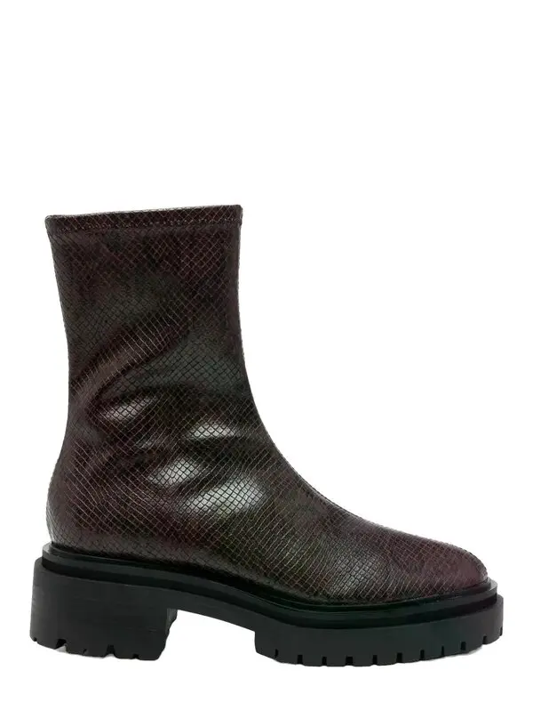 Senso Peyton Iii 50mm Snakeskin-effect Boots - Red