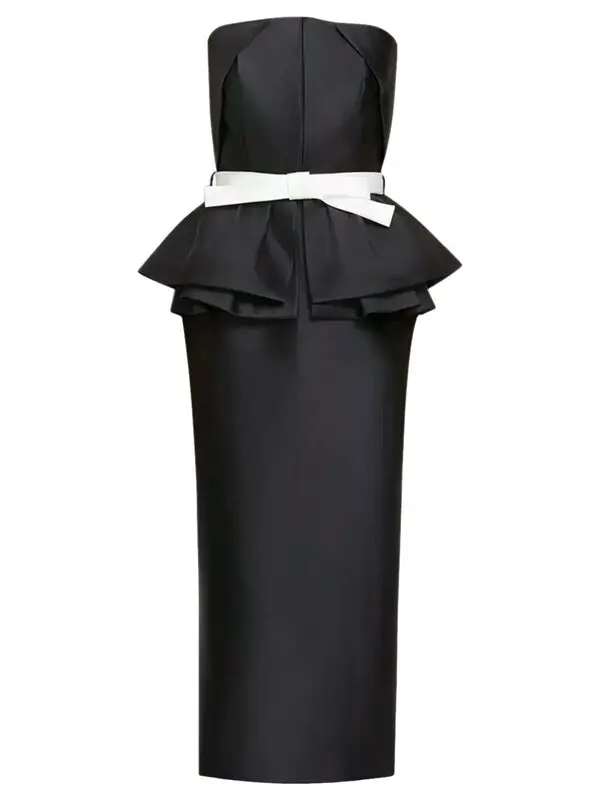 Dice Kayek Bow-detailing Midi Dress - Black
