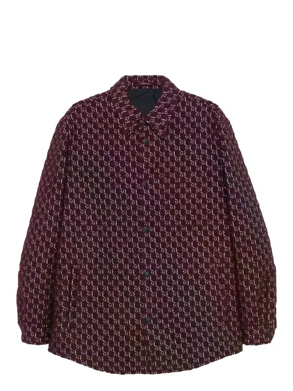 Gucci Gg Supreme Shirt Jacket - Red