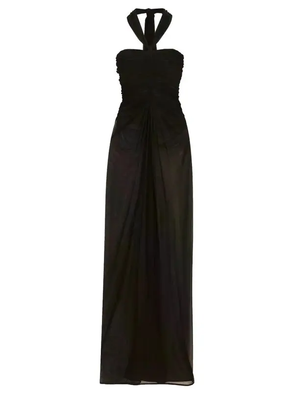 Dolce & Gabbana Organza Maxi Dress - Black