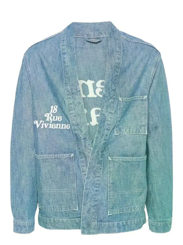 Kenzo X Verdy Logo-embroidered Poncho - Blue