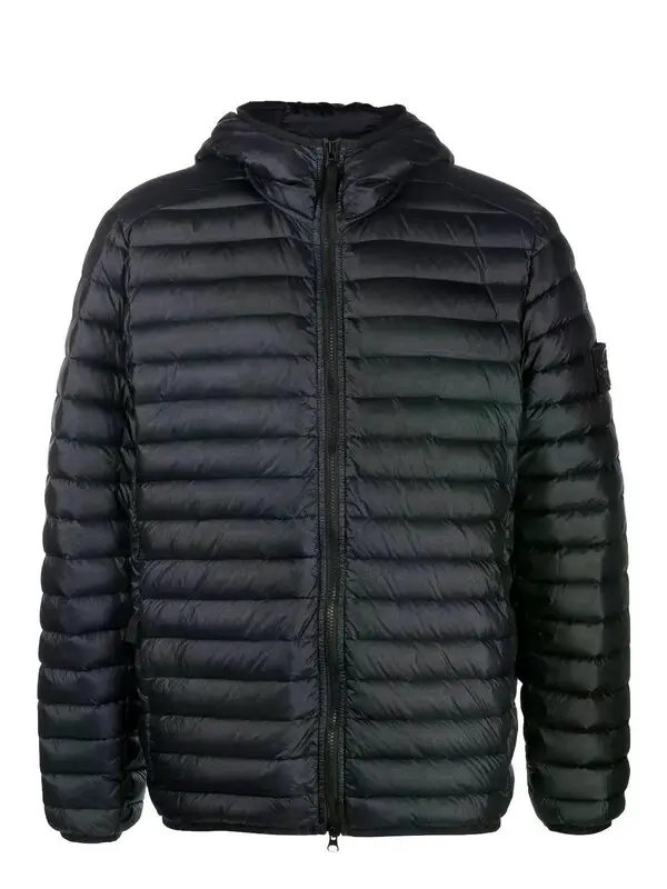 Stone Island Compass-motif Padded Jacket - Blue