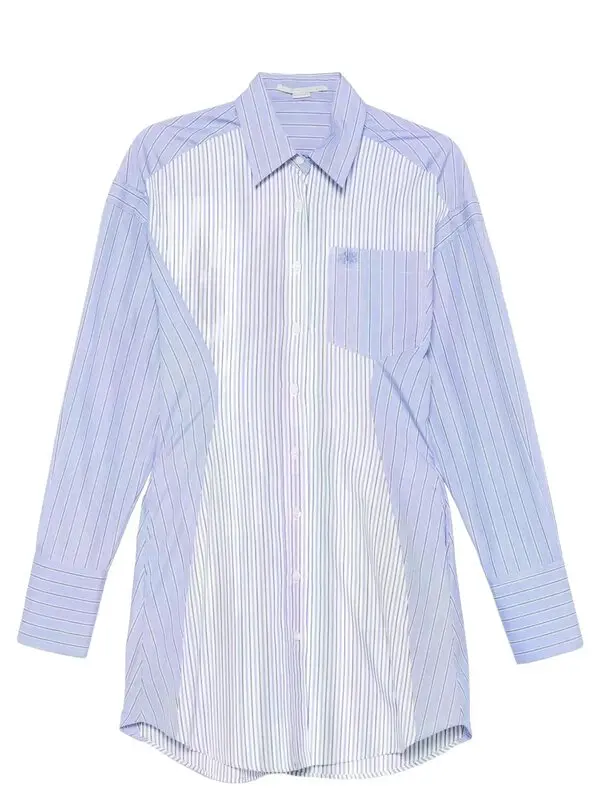 Stella McCartney Striped Shirt Mini Dress - Blue