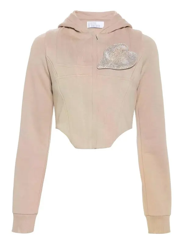 Giuseppe Di Morabito Rhinestone-embellished Corset Top - Neutrals