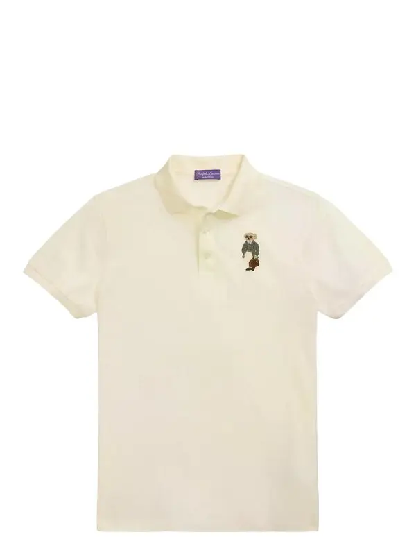 Ralph Lauren Purple Label Polo Bear-embroidery Polo Shirt - Neutrals