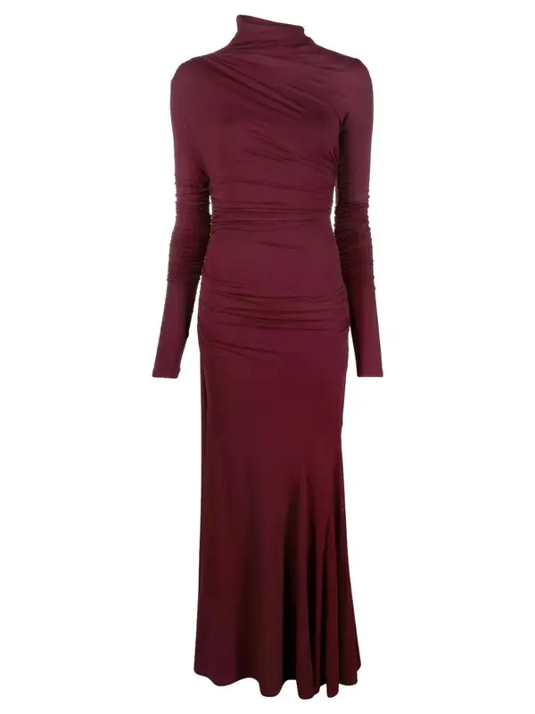 Tove Africa Gathered Maxi Dress - Red