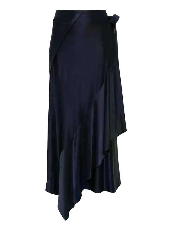 Rabanne Satined Midi Skirt - Blue