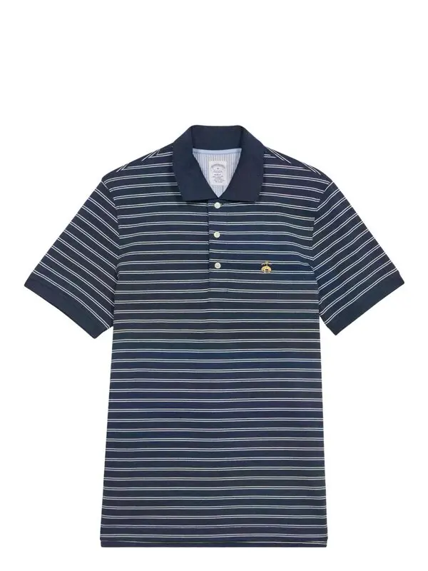 Brooks Brothers Striped Polo Shirt - Blue