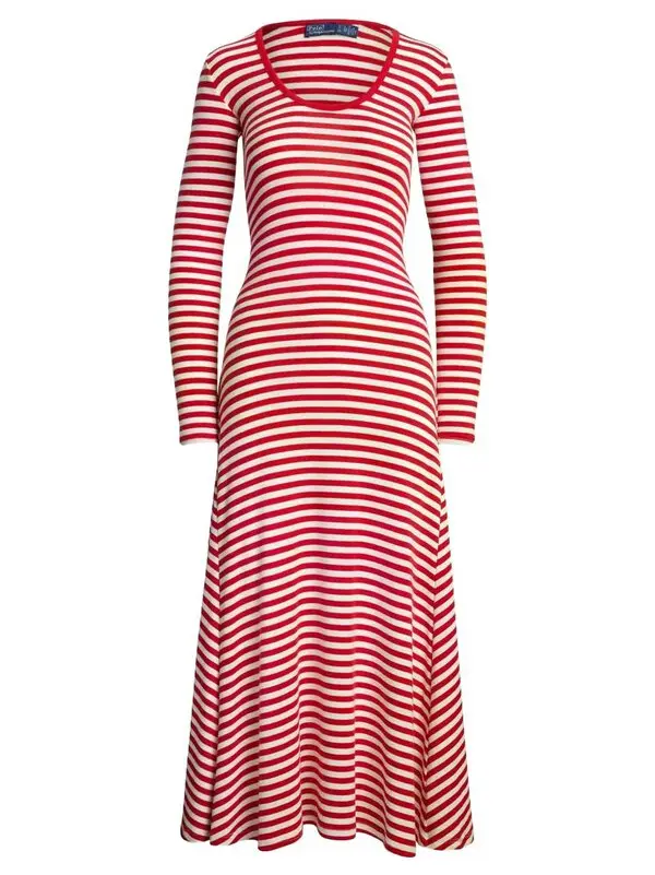Polo Ralph Lauren Striped Maxi Dress - Red