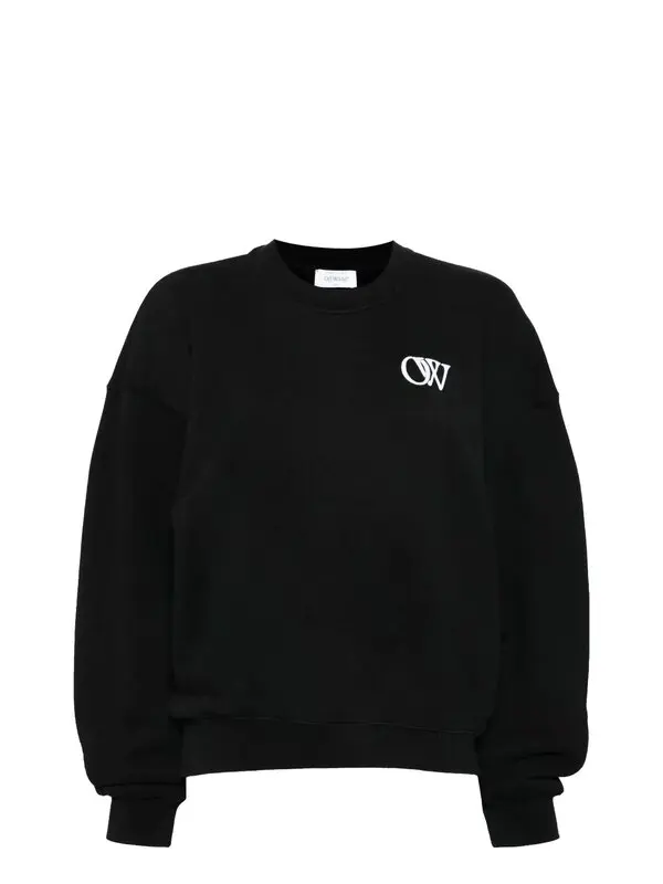 Off-White Logo-print Cotton Sweatshirt - Black