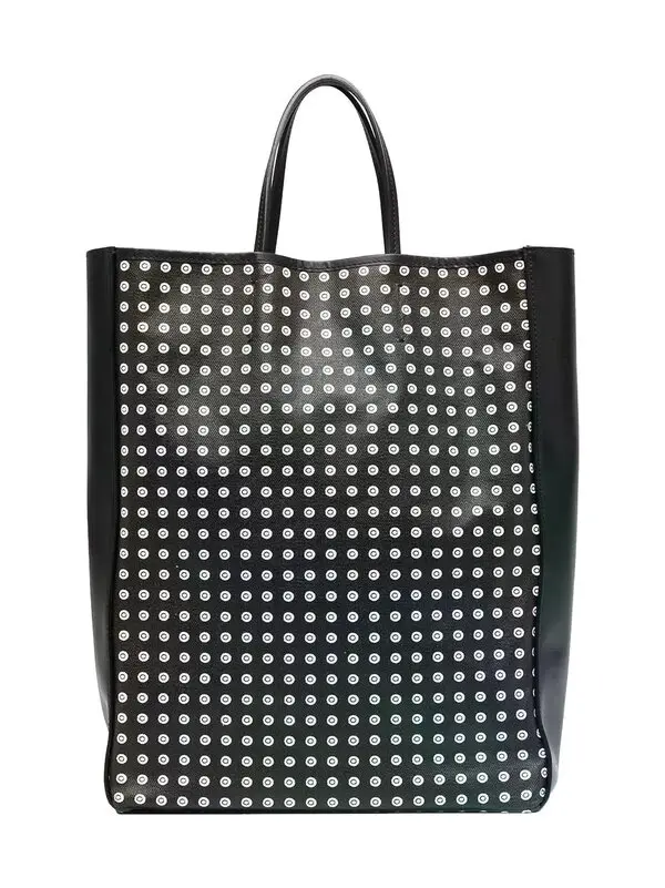 10 CORSO COMO Monogram Pattern Tote - Black