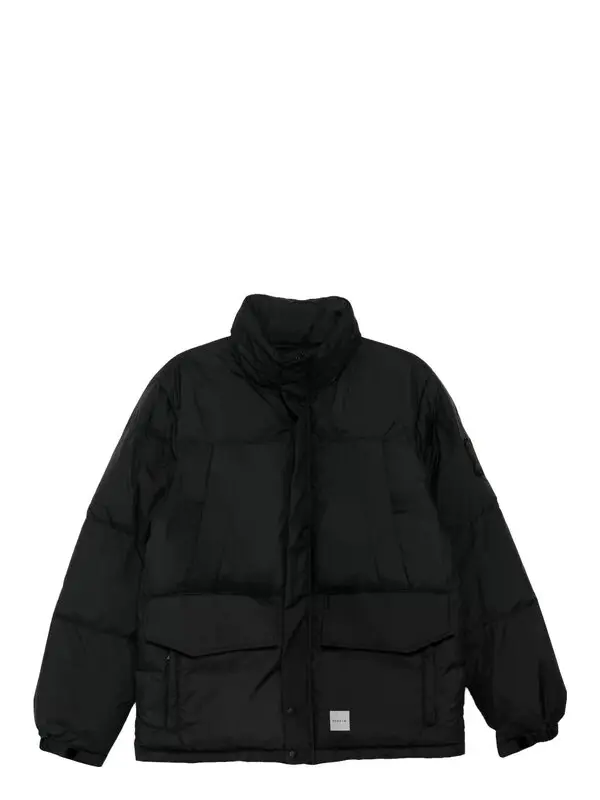 AGNES B. Logo-patched Down Jacket - Black