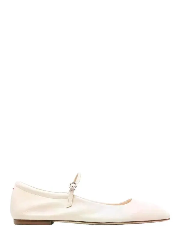 AeydĒ Mary Jane Leather Ballerina Shoes - Neutrals