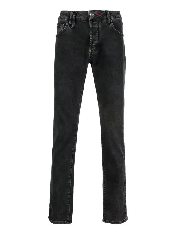 Philipp Plein Iconic Straight-leg Jeans - Grey
