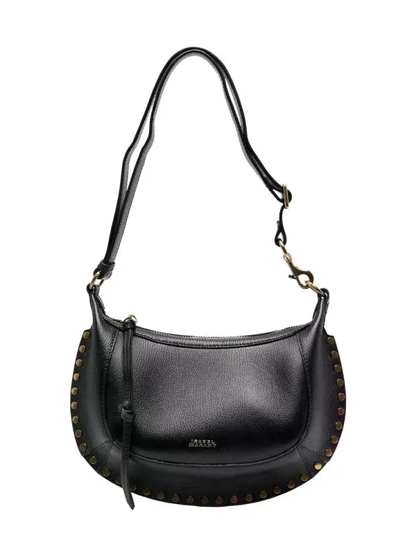 Isabel Marant Étoile Oskan Moon Leather Shoulder Bag - Black