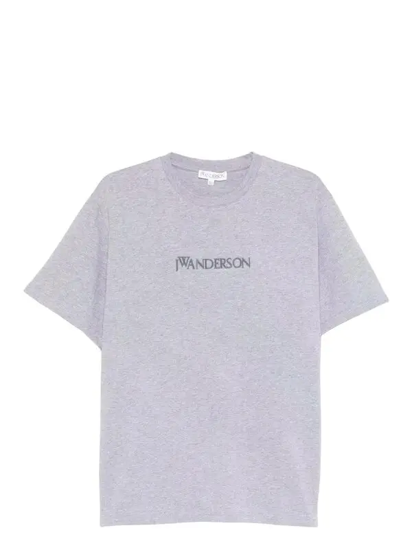 JW Anderson Flocked-logo T-shirt - Grey