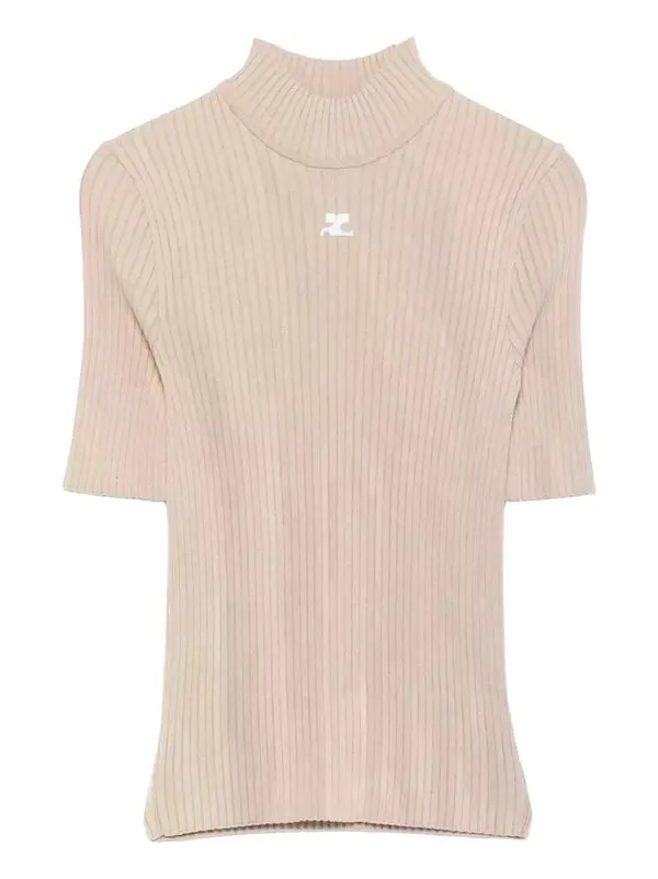 COURREGES Reedition Ribbed T-shirt - Neutrals