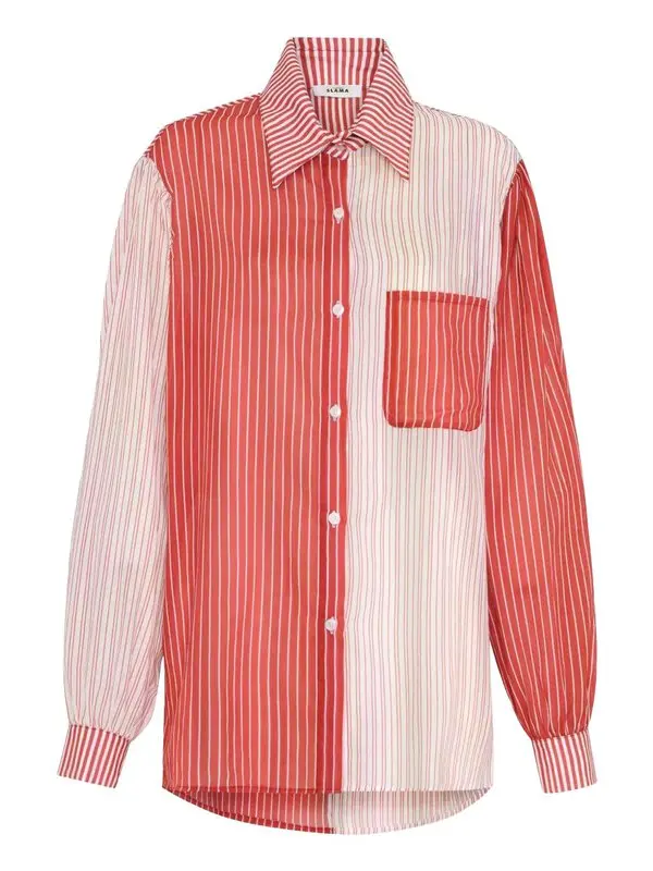 AMIR SLAMA Striped Shirt - Red