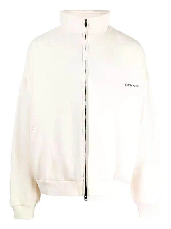 Buscemi Cotton Fleece Bomber Jacket - Neutrals